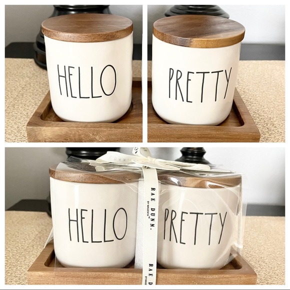 Rae Dunn | Accessories | New Rae Dunn Hello Pretty Ceramic Canister ...